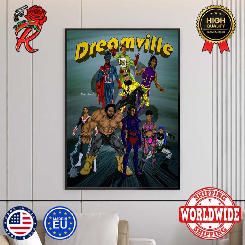 Dreamville Record The Superheroes J Cole Bas Ari Lennox Home Decor ...