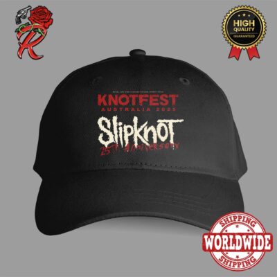 Slipknot 25th Anniversary Knotfest Australia 2024 Logo Classic Cap Hat ...