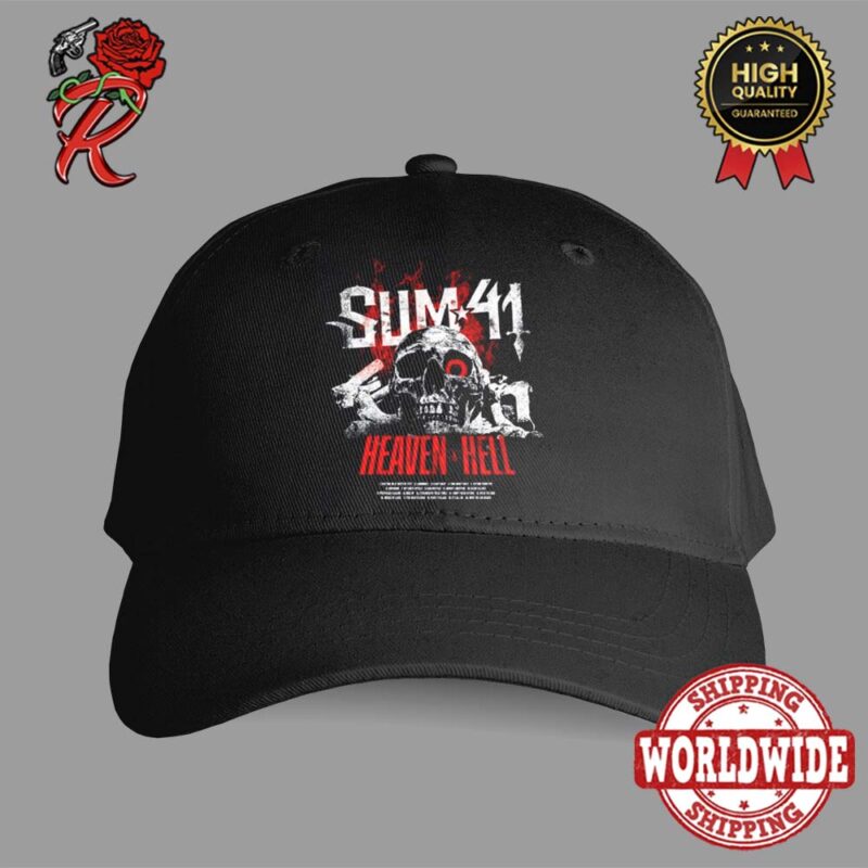 Sum 41 Heaven x Hell Final Album Skull Merch Classic Cap Hat Snapback ...
