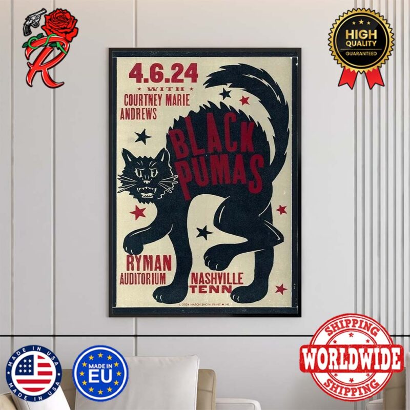 Black Pumas Ryman Auditorium Nashville TN Show April 5 And 6 2024 ...