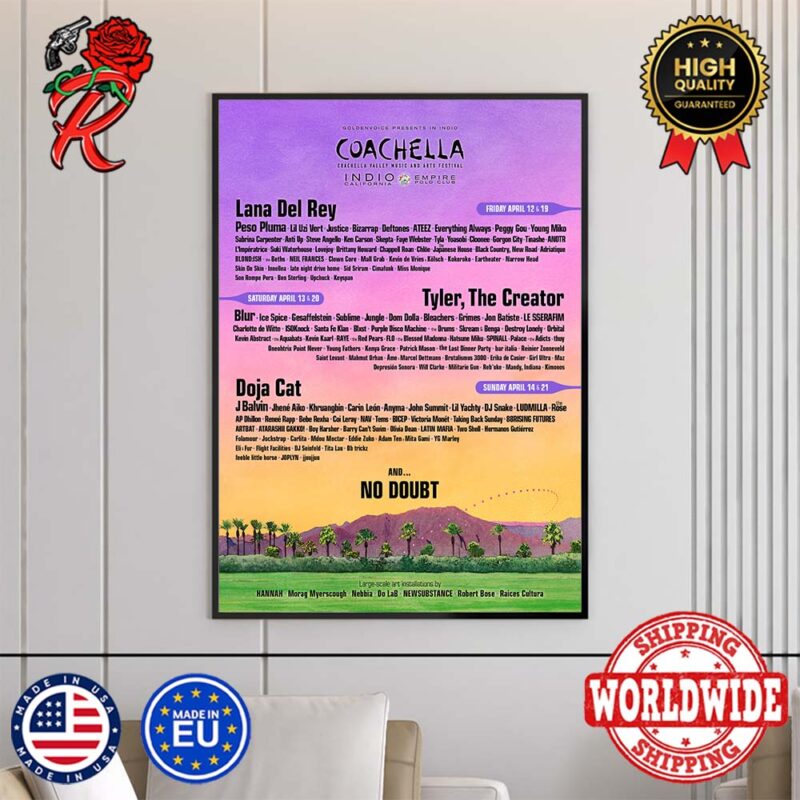 Official Coachella 2024 Poster At Empire Polo Club By Emek Studios ...