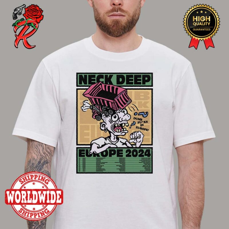 Neck Deep Summer Merch Collection 2024 Star Potrait Band Photo Unisex T ...