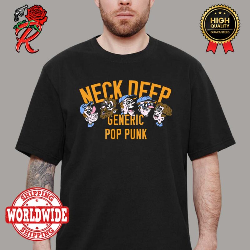 Neck Deep Summer Merch Collection 2024 Star Potrait Band Photo Unisex T ...