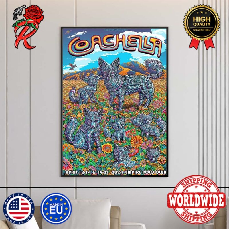 Official Coachella 2024 Poster At Empire Polo Club By Emek Studios ...