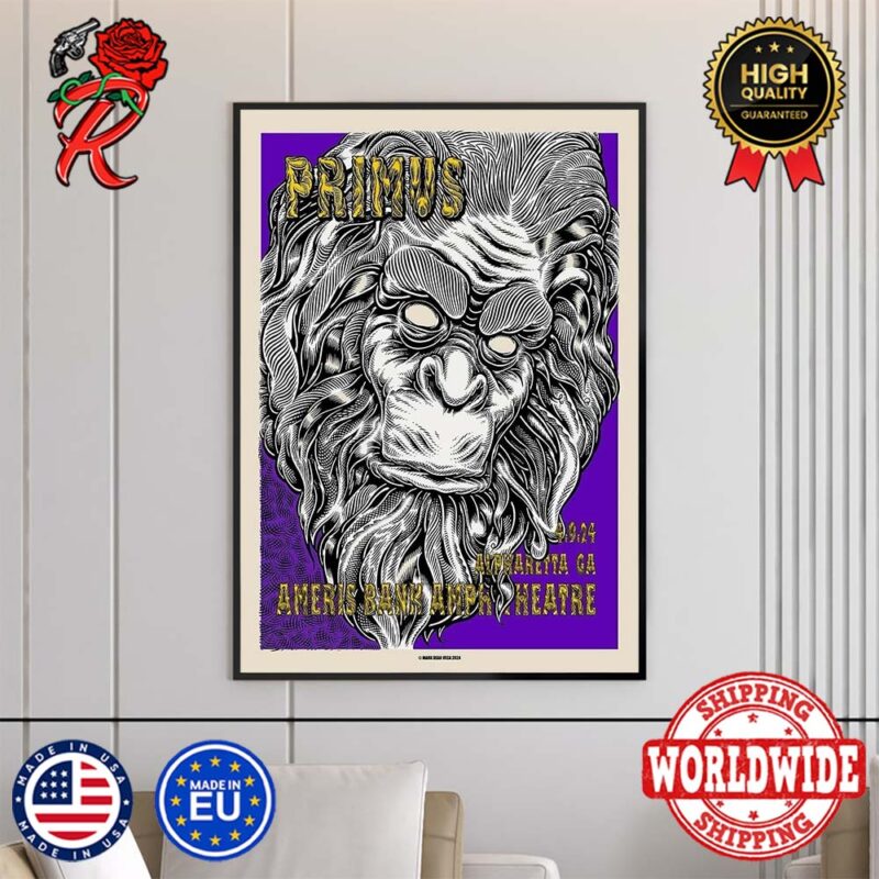 Primus Poster For Tonight Show In Paso Robles CA At Vina Robles ...
