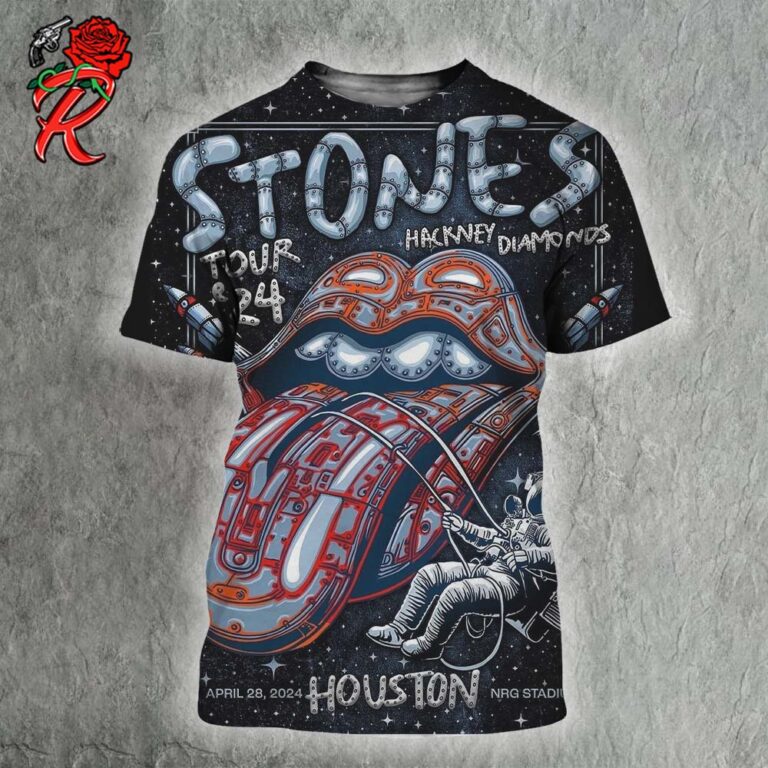 Rolling Stones Hackney Diamonds Tour 2024 Houston Poster On April 28 ...