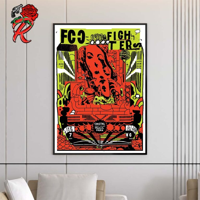 Foo Fighters Live At Hellfest 2024 Pegasus Artwork Poster In Clisson ...