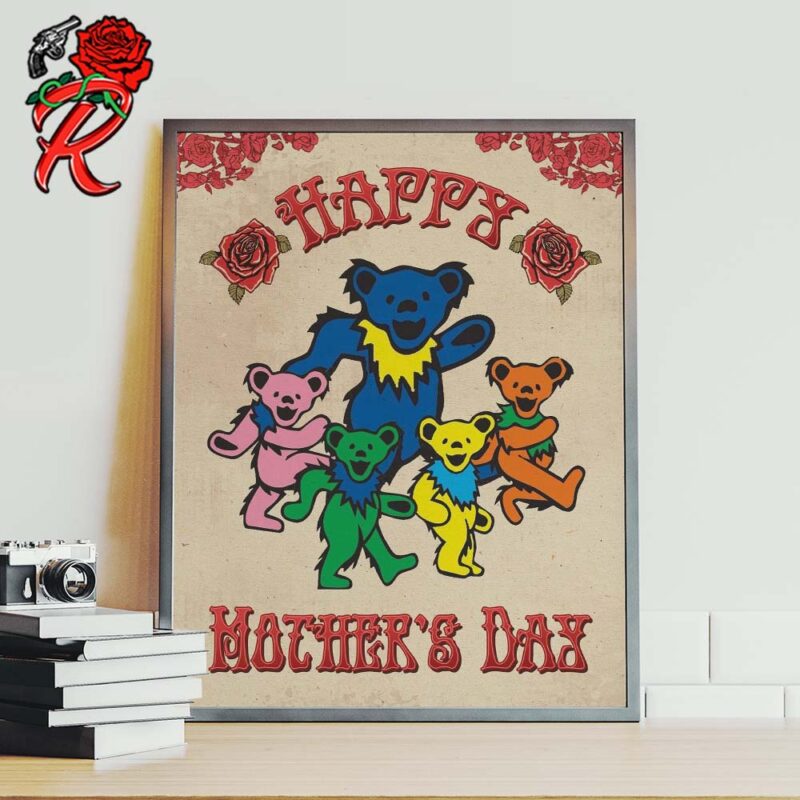 Grateful Dead Happy Father's Day 2024 Grateful Dad Dancing Bear Wall ...