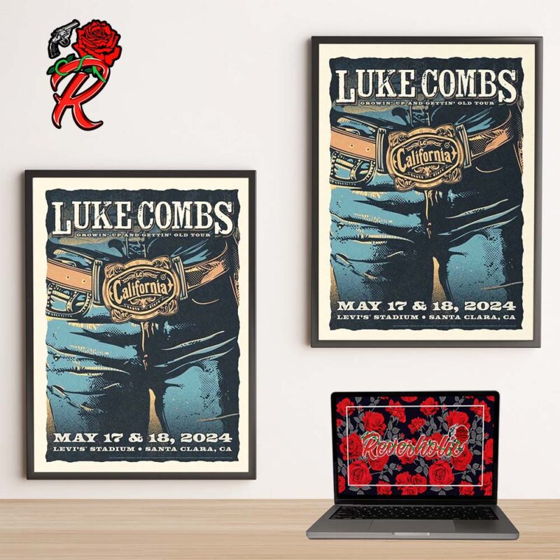 Luke Combs Growing Up And Getting Old Tour 2024 Concert Poster On May ...