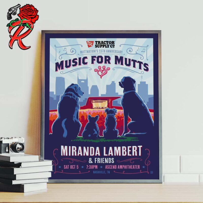 Miranda Lambert And Friends Benefit Concert Poster Music For Mutts ...