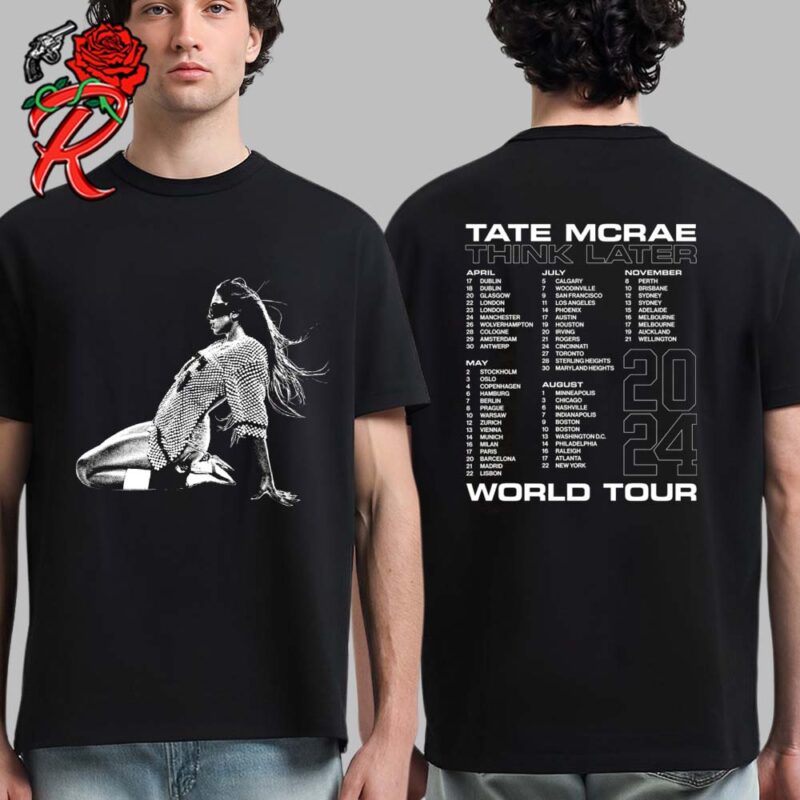 Tate Mcrae Think Later World Tour 2024 Tour Schedule Two Sides Print ...