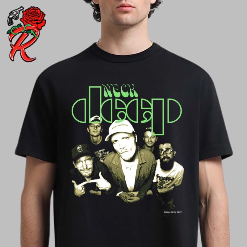 Neck Deep Summer Merch Collection 2024 Star Potrait Band Photo Unisex T ...