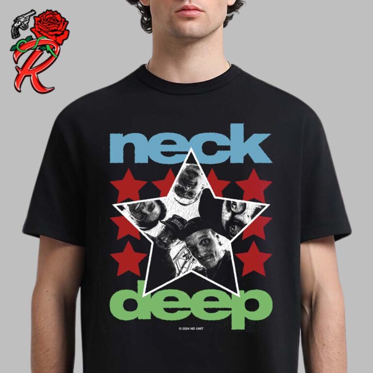 Neck Deep Summer Merch Collection 2024 Star Potrait Band Photo Unisex T ...