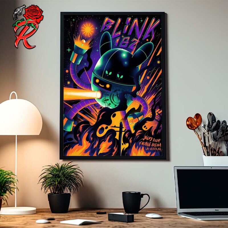 Blink 182 Poster For The Gig At Raleigh NC At PNG Arena On July 30 2024 ...