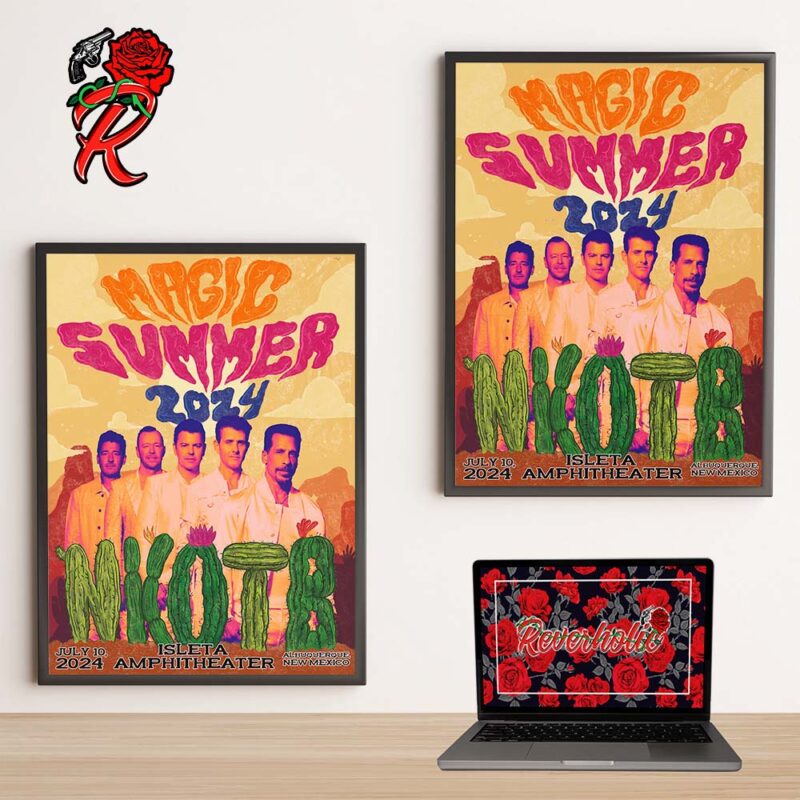 New Kids On The Block Magic Summer 2024 Tour Poster For Highland CA At ...