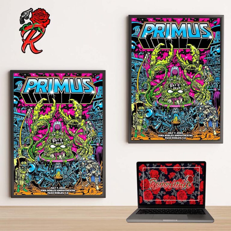 Primus Poster For Tonight Show In Paso Robles CA At Vina Robles Amphitheatre On July 7 2024 Home ...