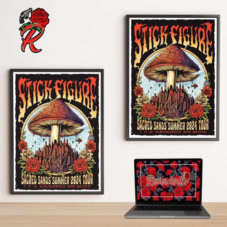 Stick Figure Sacred Sands Summer 2024 Tour Gig Poster For Albuquerque ...