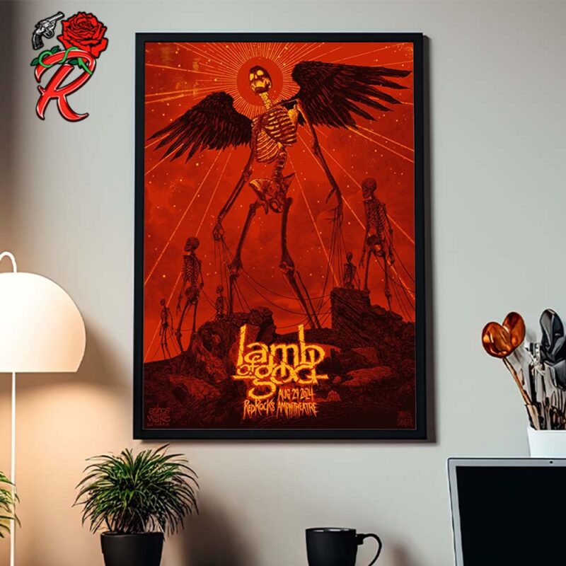 Lamb Of God Amongst The Stars And Blood Poster For Show At Red Rocks ...