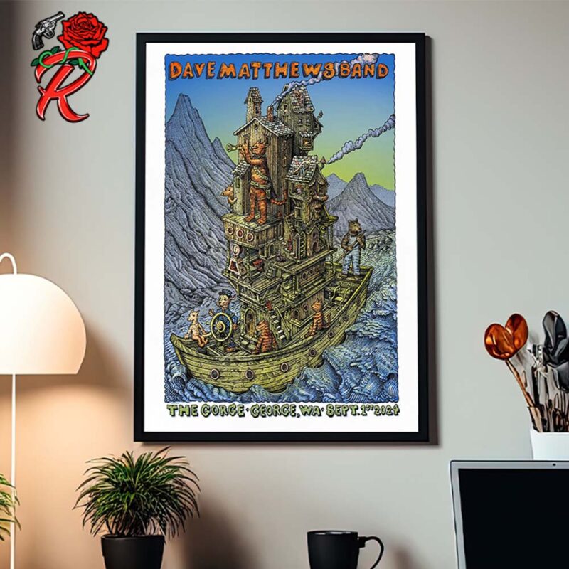 Dave Matthews Band Concert Poster For Greenwood Village Colorado Night ...