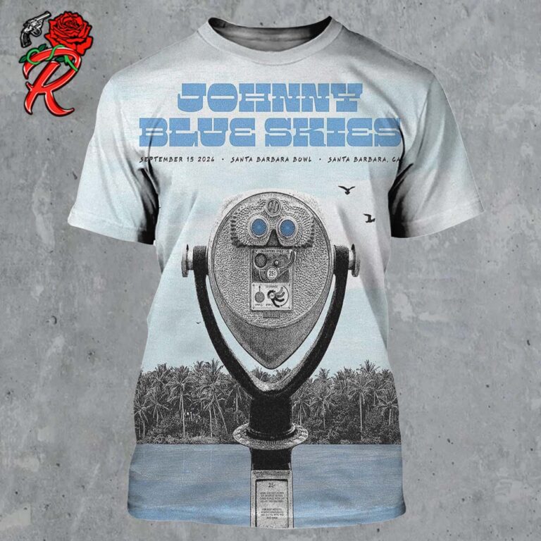 Johnny Blue Skies Concert Poster For Show In Santa Barbara CA At Santa ...