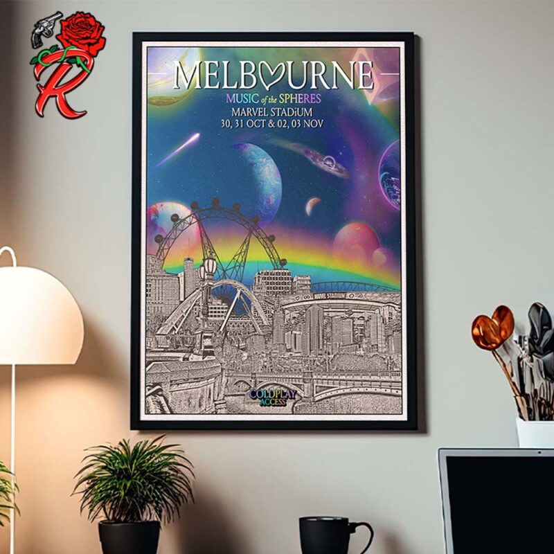 Coldplay Music Of The Spheres In Melbourne Australia Poster Fan Made ...