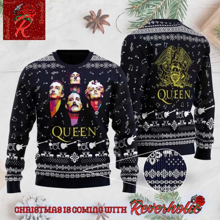Queen Band Rock Music Graphics Design Ugly Christmas Sweater - Reverholic