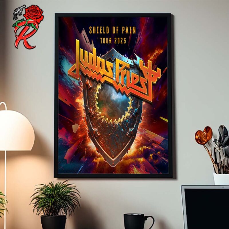 Judas Priest Shield Of Pain Tour 2025 Official Cover Art Home Decor ...