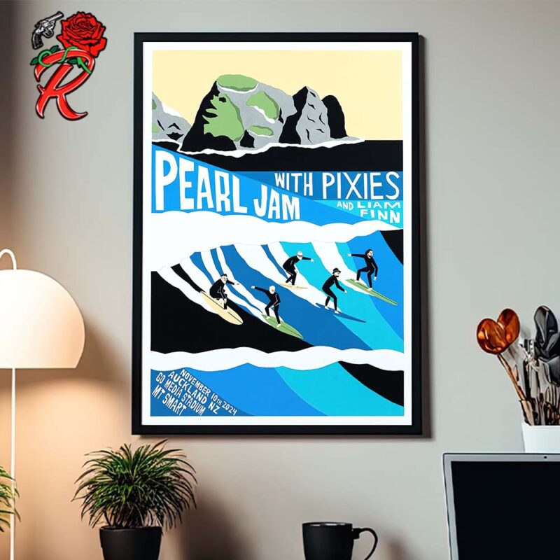 Pearl Jam Event Poster For Auckland Night 2 New Zealand At Go Media ...