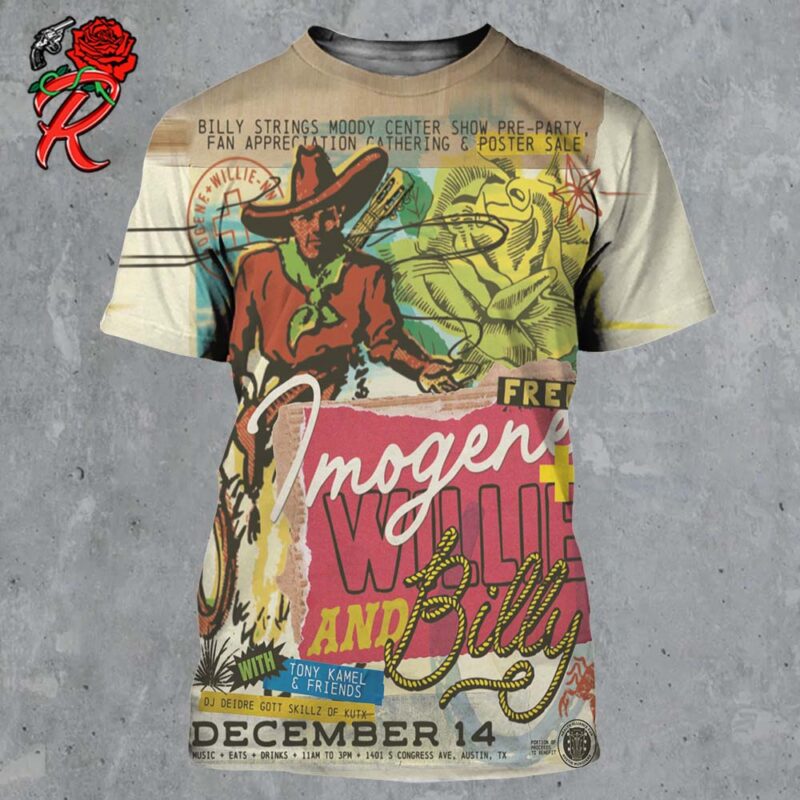 Imogene And Willie And Billy Strings Poster For Show In Austin Texas On December 14 2024 All ...