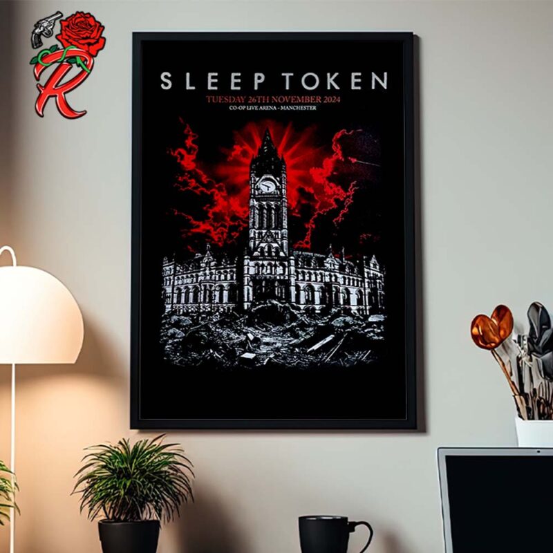 Sleep Token 2024 United Kingdom Tour Poster For Manchester At Co Op ...